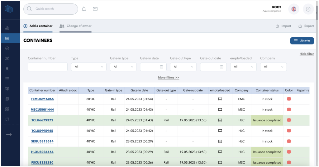 Comprehensive Terminal Operating System Software for Freight and Berth Allocation Management